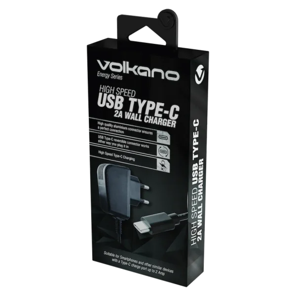 Volkano Energy Series USB Type-C 2a Wall Charger – Volkano