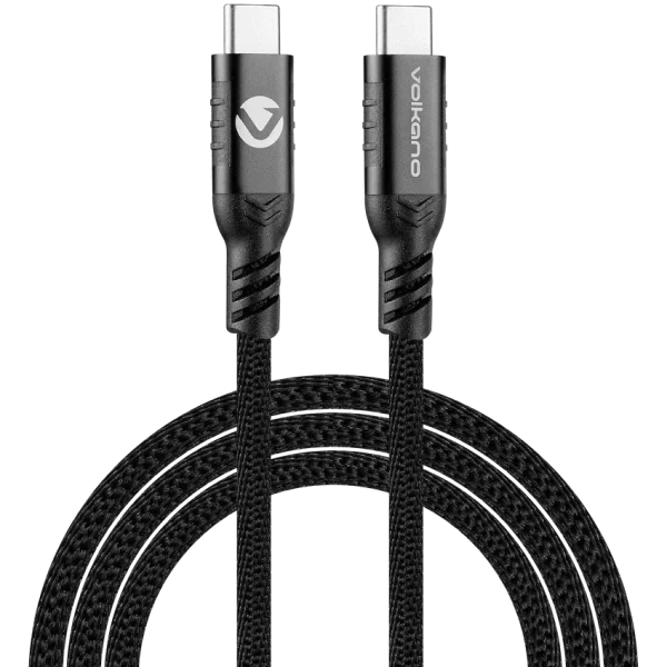 Volkano Weave Series 60w Magnetic Type-C Cable – Black – Volkano