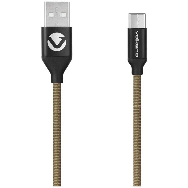 Volkano Weave Series Fabric Braided Micro USB Cable 1.2m – Army Green ...
