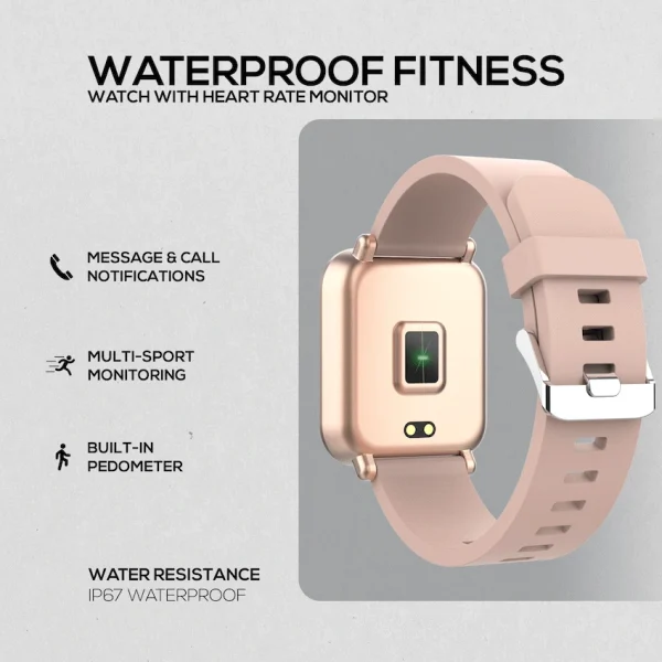 Volkano Active Tech Serene Series Watch with Heart Rate Monitor – Gold ...