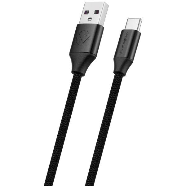 Volkano Weave Series Braided Type-C Cable 3m 30w – Black – Volkano