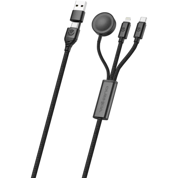 Volkano Weave Series 100W Braided 5-in-1 Charge and Data Cable 1m ...